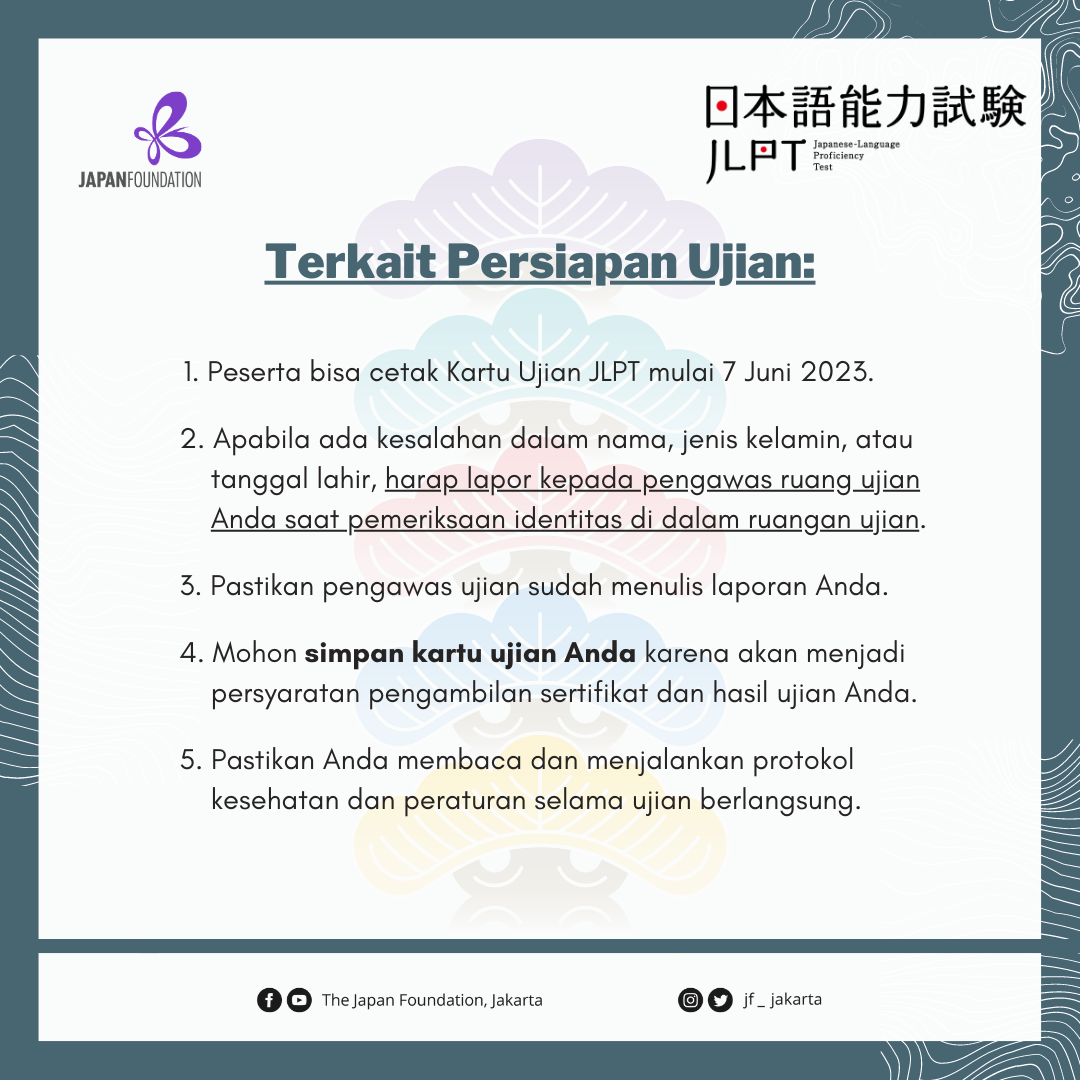 Persiapan Ujian, Protokol Kesehatan, dan Peraturan Selama Ujian JLPT 2023 (Juli) – JLPT Indonesia